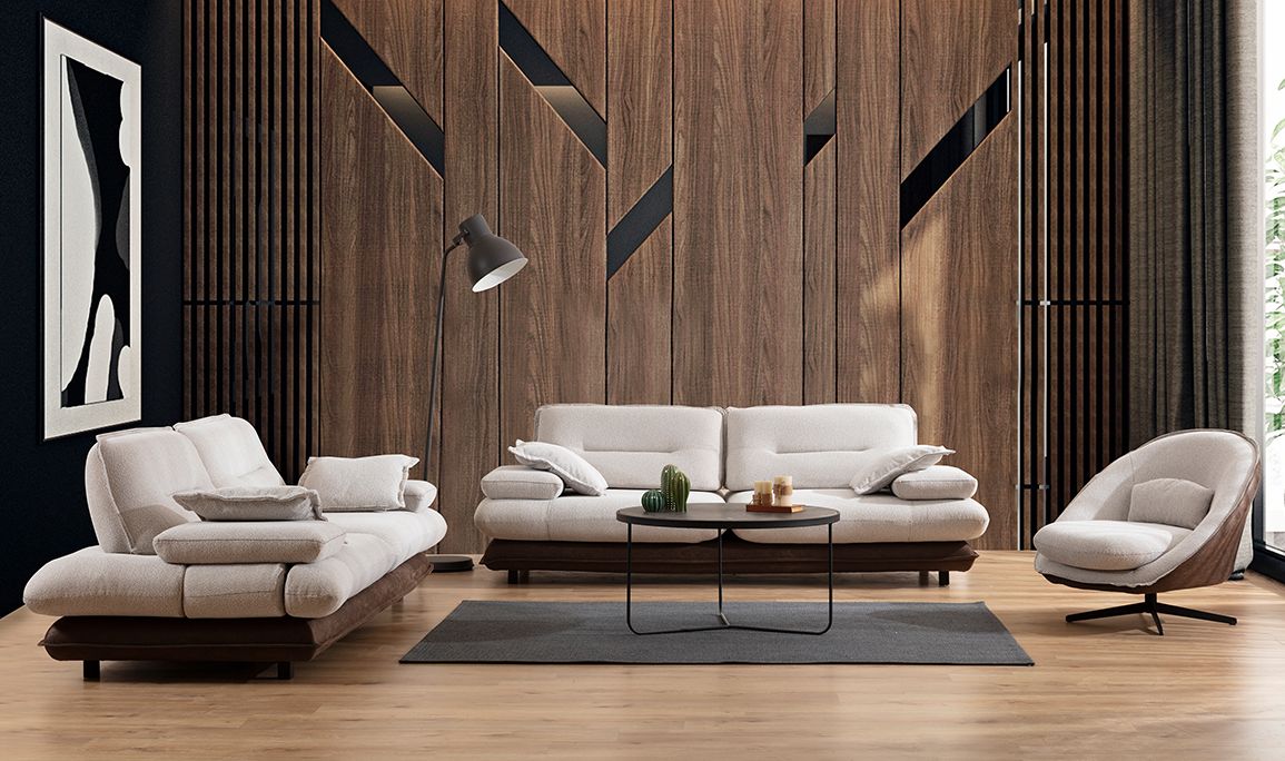 Gradyan Beyaz Koltuk Takımı | Medusa Home