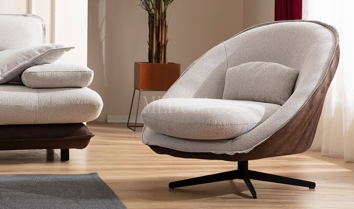 Gradyan Beyaz Koltuk Takımı | Medusa Home