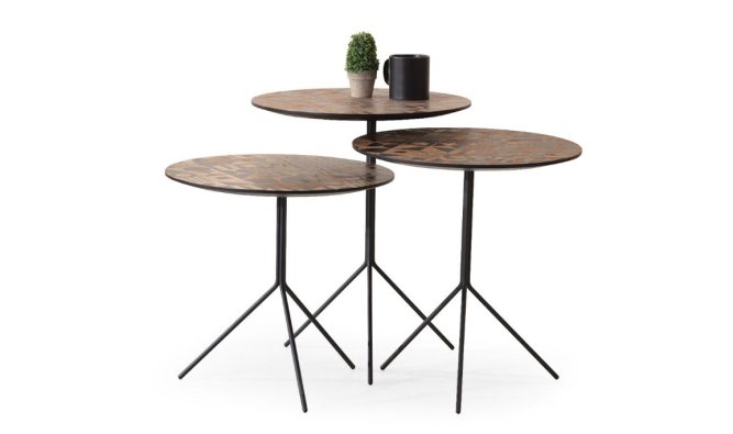 Cardiff Ahşap Zigon Sehpa | Medusa Home