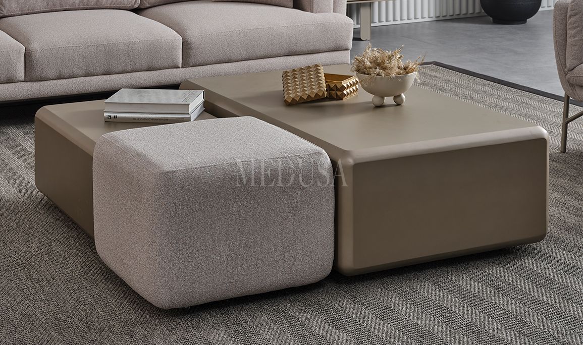 Isabel İtaly Design Puflu Orta Sehpa | Medusa Home