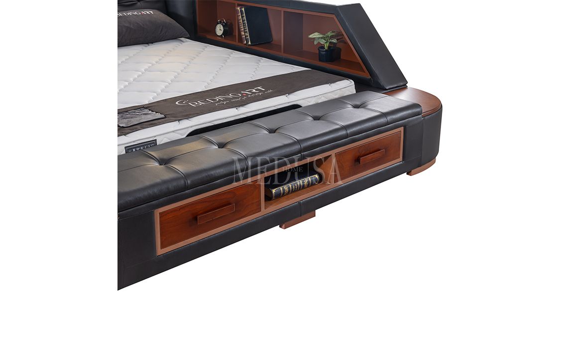 Luxe Life Siyah Karyola | Medusa Home