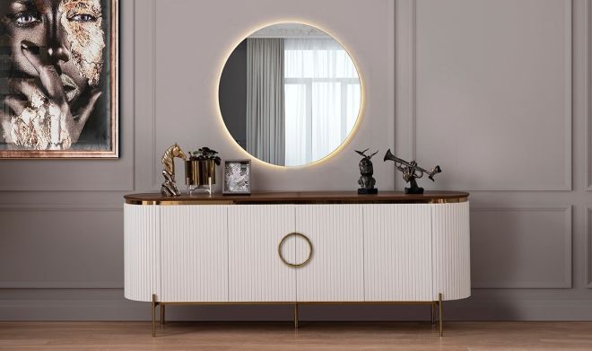 Tesla Ekru Konsol | Medusa Home