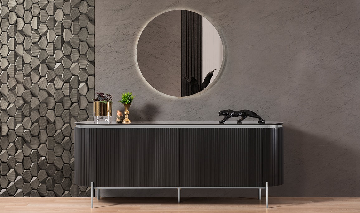 Tesla Silver Konsol - Medusa Home