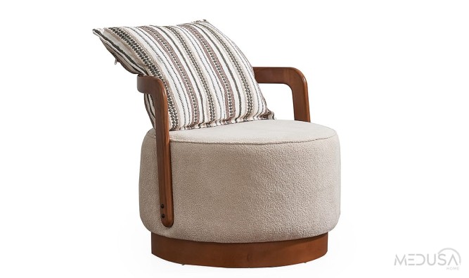 Vizyon Walnut Berjer | Medusa Home